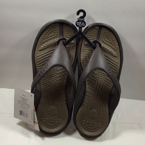 CROCS | Shoes | Crocs Athens Classic Brown Flip Flops Mens Size 8 ...